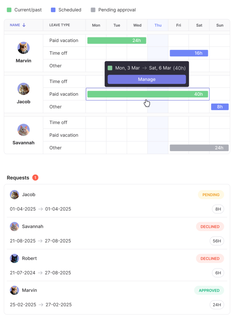 Time Off and PTO Tracking That Respects Your Team's Privacy