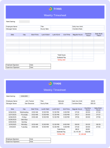 Free Printable and Downloadable Timesheet Templates | Traqq